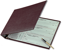 Business Check Binder: 7 Ring Checkbook Binders 3-to-Page