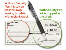 Security Pens & Security Ink: Prevent Check Washing Forgery